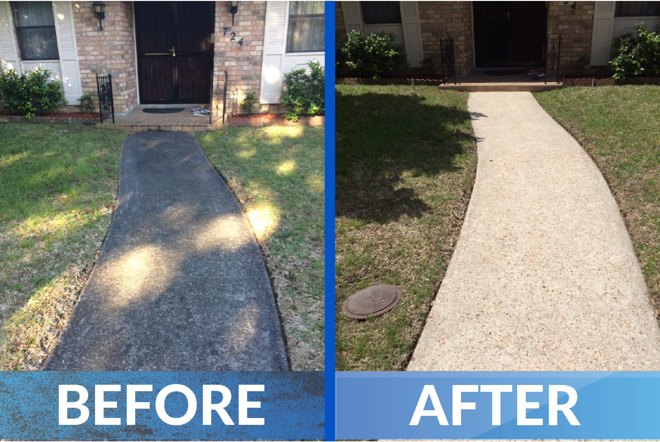 Before & After - Hydro Max Inc Pressure Washing New Orleans